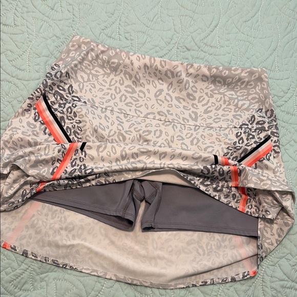 Lucky in Love | Shorts | Gray Leopard Print Skort With Orange Black ...